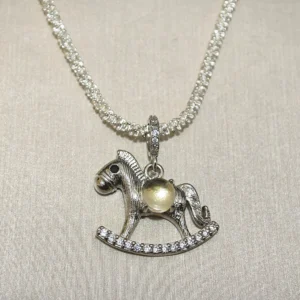 Citrine Rocking Horse Pendant | Natural Crystal | 5.2mm Yellow Crystal ...