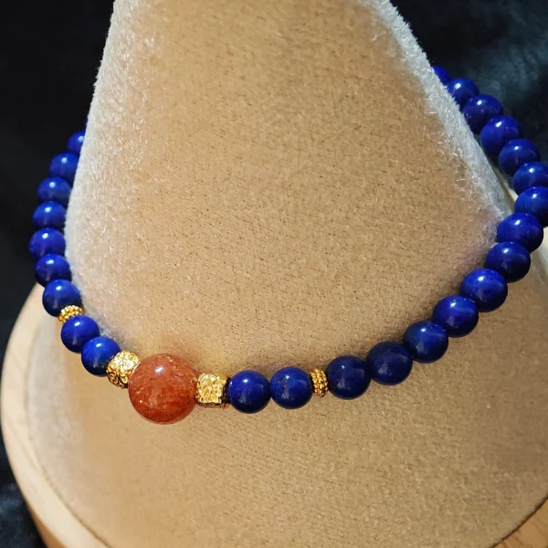 Sunstone & Lapis Bracelet | Radiant Energy | Meruisa Crystal